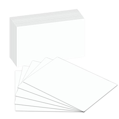 100 Extra Thick Index Cards | Blank Note Card | 14pt (0.014”) 100lb | Heavyweight Thick White Cover Stock | 100 Cards Per Pack - 3 x 5 Inches