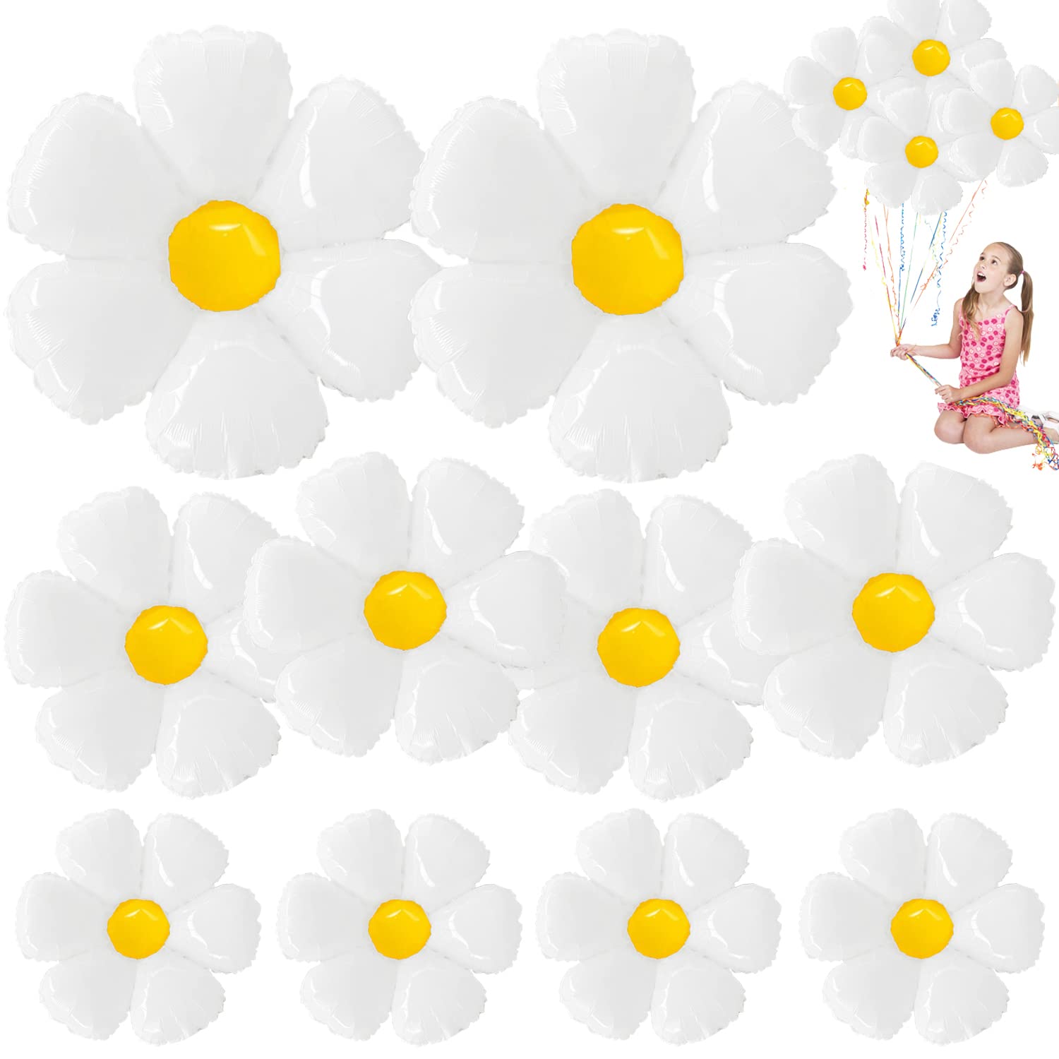 10 Pcs Daisy Balloons,