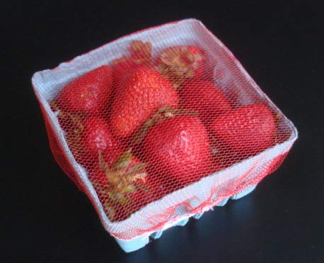 100 pcs mesh Netting for Berry Baskets Farmers Market Produce Supplies Stretchable net fits Quart Pint Half Pint Box (One Size)