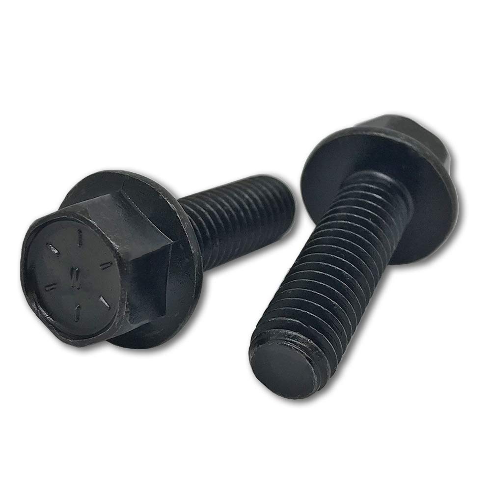 100 PCS 1/4-20x1/2" Grade 8 Hex Flange Screws Frame Bolts USS Coarse Phos & Oil