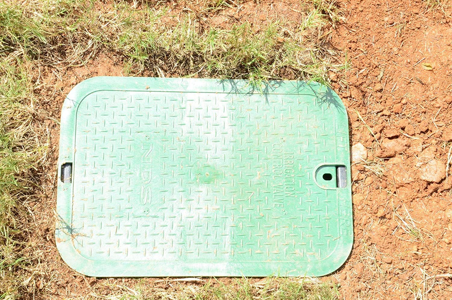 NDS 113BC 14" x 19" Standard Series Sprinkler Valve Box- Black with Green Bolt-Down Cover