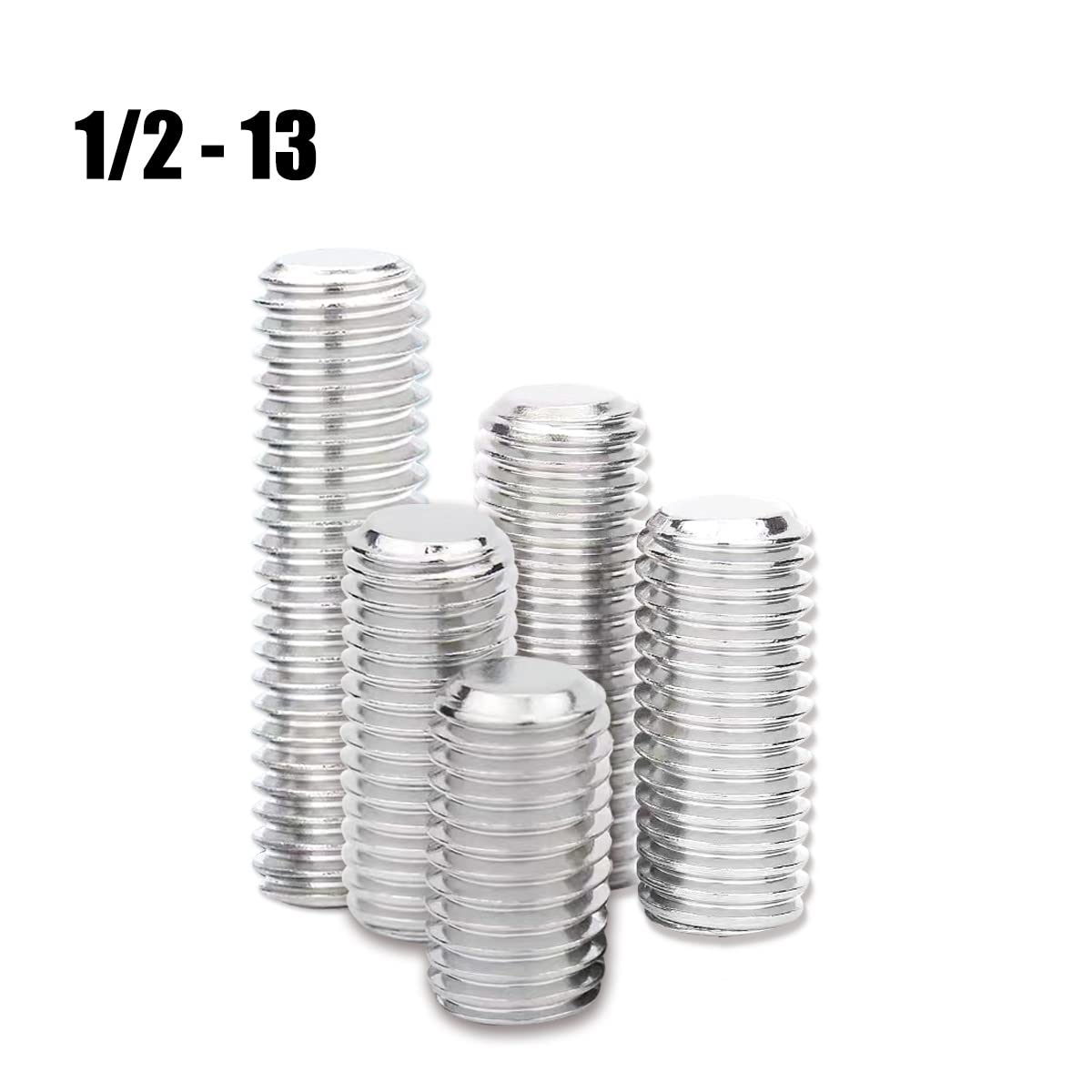 1/2-13 x 1/2", 1/2-13 x 1/2" Hex Screw, 1/2-13 x 1/2" Socket Screw, 1/2-13 x 1/2" Set Screw, 1/2-13 x 1/2" Socket Set Screw, 1/2-13 x 1/2" Hex Socket, 1/2-13 x 1/2" Hex Socket Screw, (15Pcs)