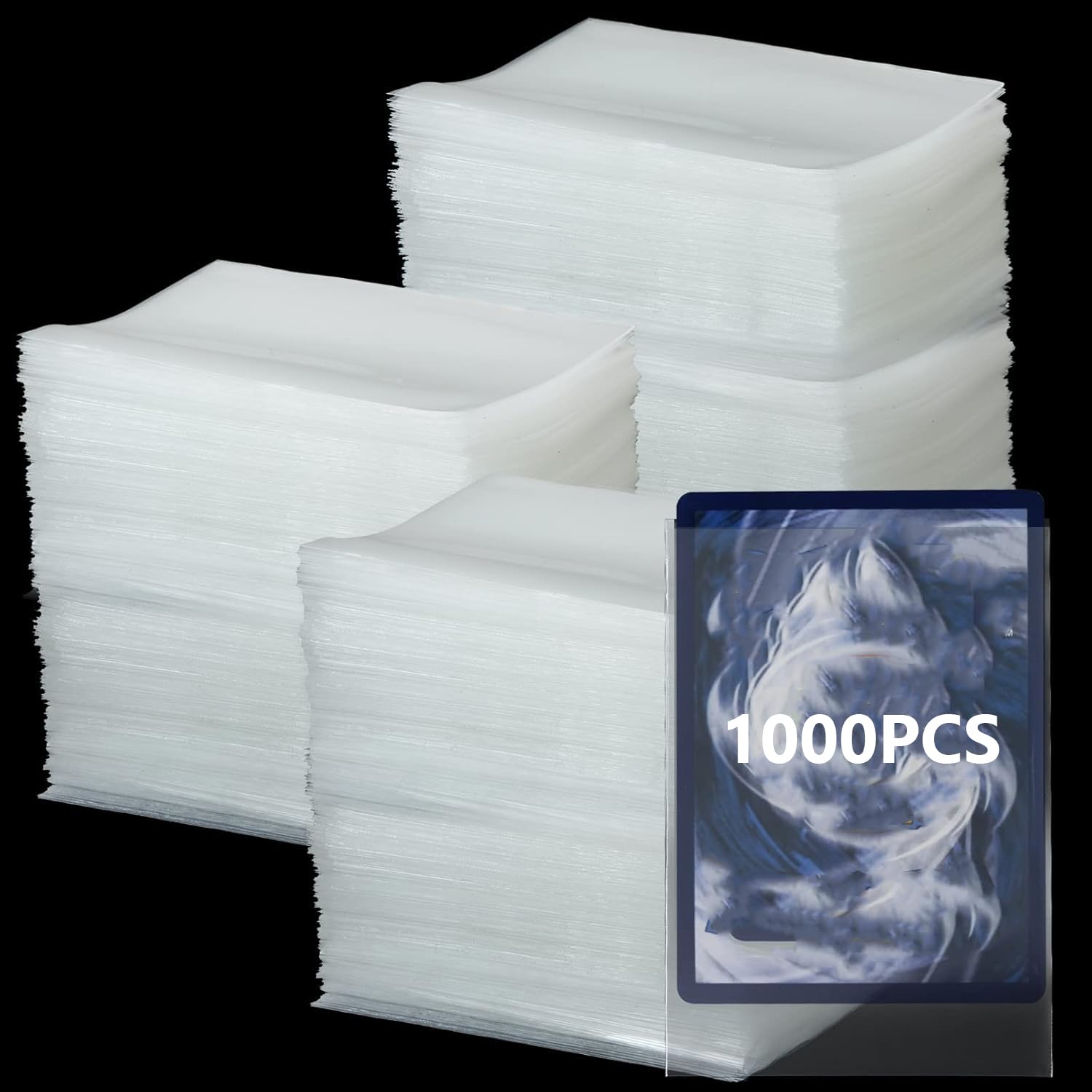 1000 PCS Penny Sleeves, Clear Card Sleeves Soft Pokemon Card Sleeves, Sports Baseball Photocard Sleeves for Standard Trading Cards