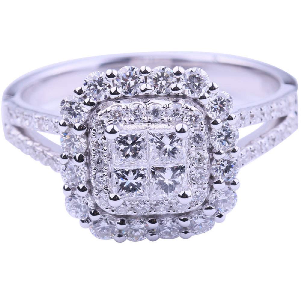 1. Fashion luxury hearts and arrows simulation moissanite dazzling diamond engagement ring for women (6)