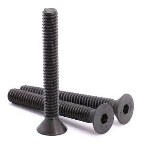1/4-20 x 1-1/2" (20 PCS) Flat Head Socket Cap Screws, Black Oxide Finish, Hexagon Socket Countersunk Head Cap Screws, 10.9 Grade Alloy Steel, Full Thread, Coarse Thread, ASME/ANSI B18.3-8
