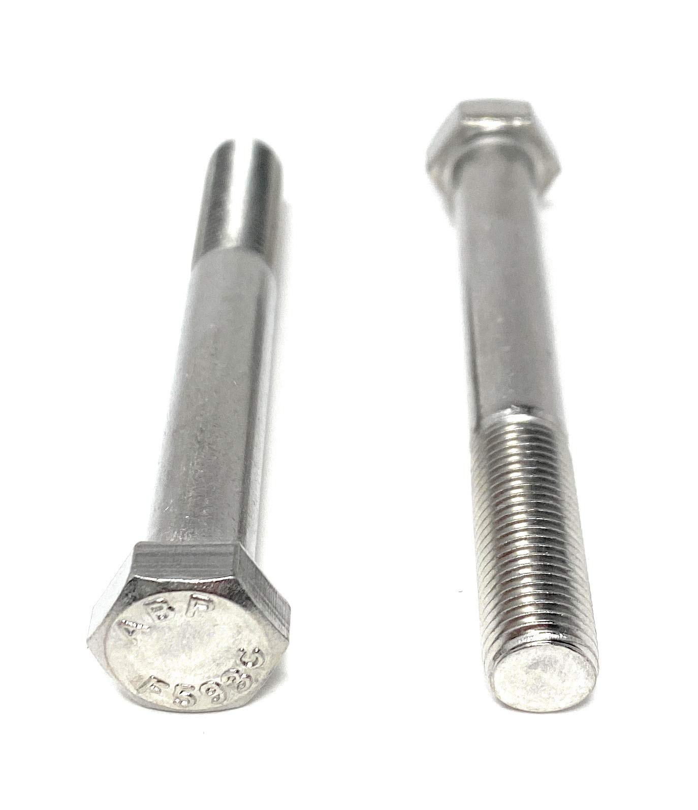 3/8-24x3 Stainless Steel Hex Cap Screws Hex Bolts 18-8 (UNF) FINE Thread - (5 pcs)