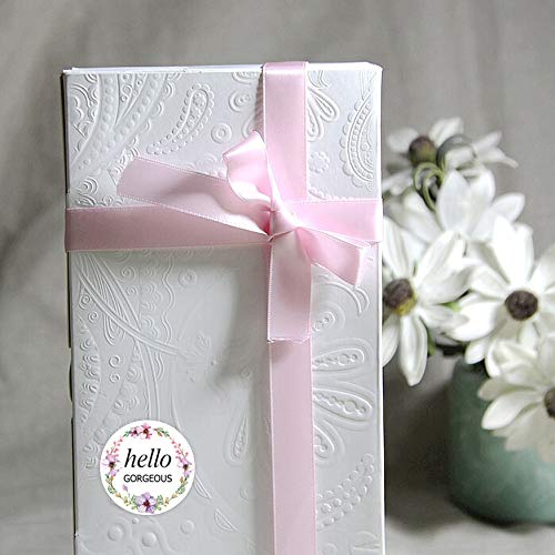 1.5 inch Flower Hello Gorgeous Stickers Labels for Small Business Birthday Party,Gift Bags 500 pcs Per Roll
