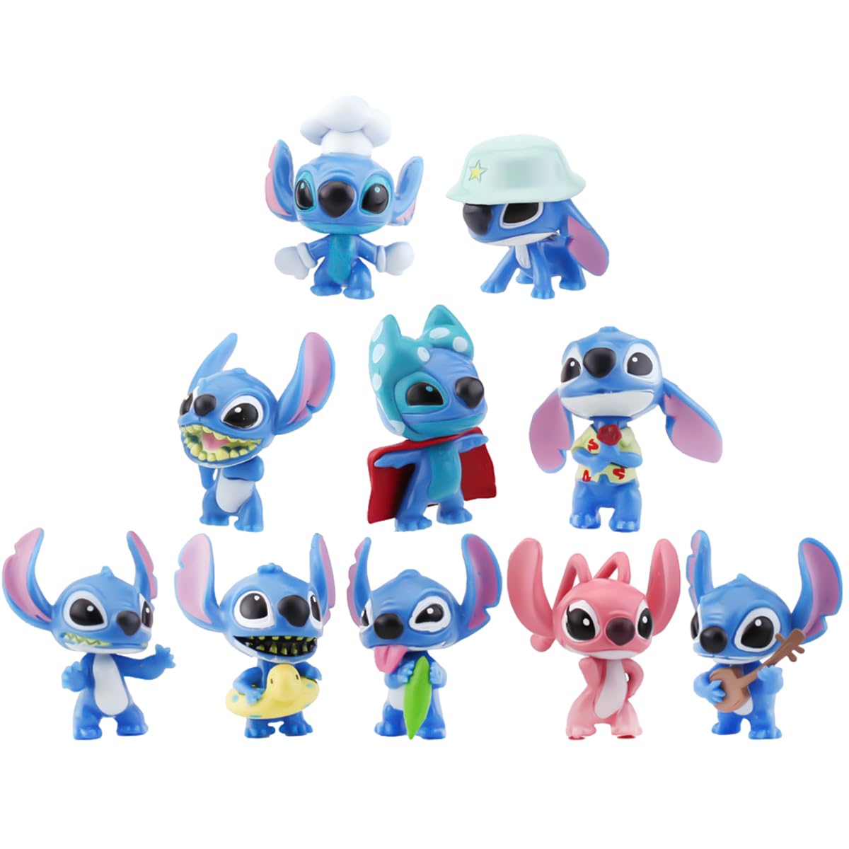 10 PCS Lilo and Stitch cake topper children's birthday party cake decoration Lilo and Stitch theme party supplies