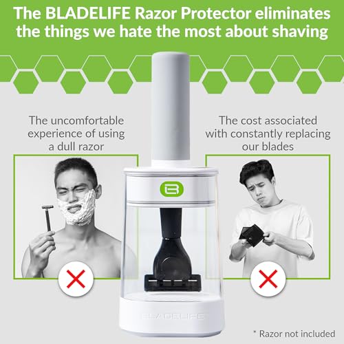 V1 for Men’s Razors Only: Razor Holder and Stand - Doubles the Life of your Blade - Deluxe Razor Case Keeps Blades Sharper for Longer
