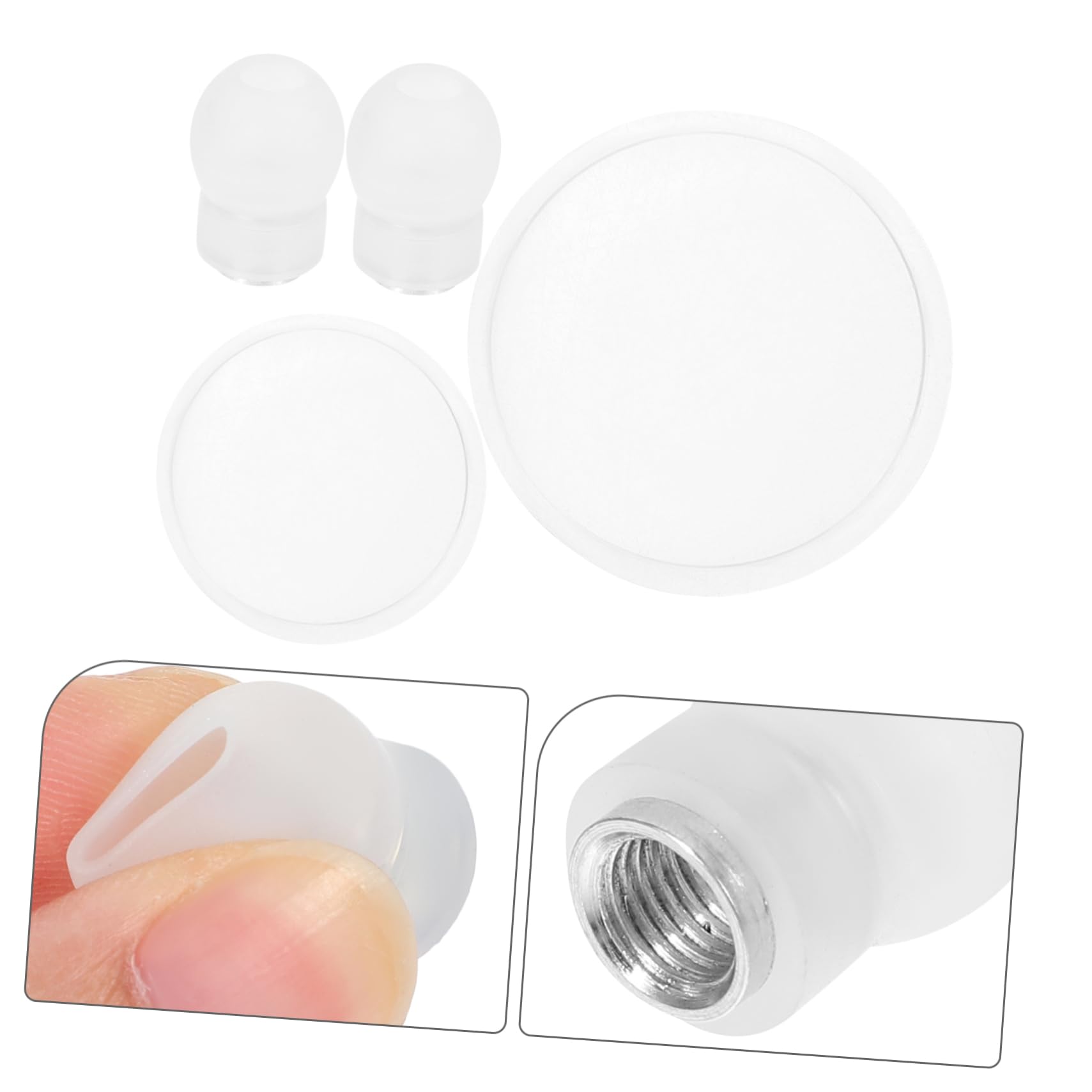 1 Set Stethoscope Diaphragm Ear Tips for Silicone Diaphragms White Ear Plugs Stethoscope Ear Tips Replacement Diaphragm for Stethoscope Earphone Suite Child