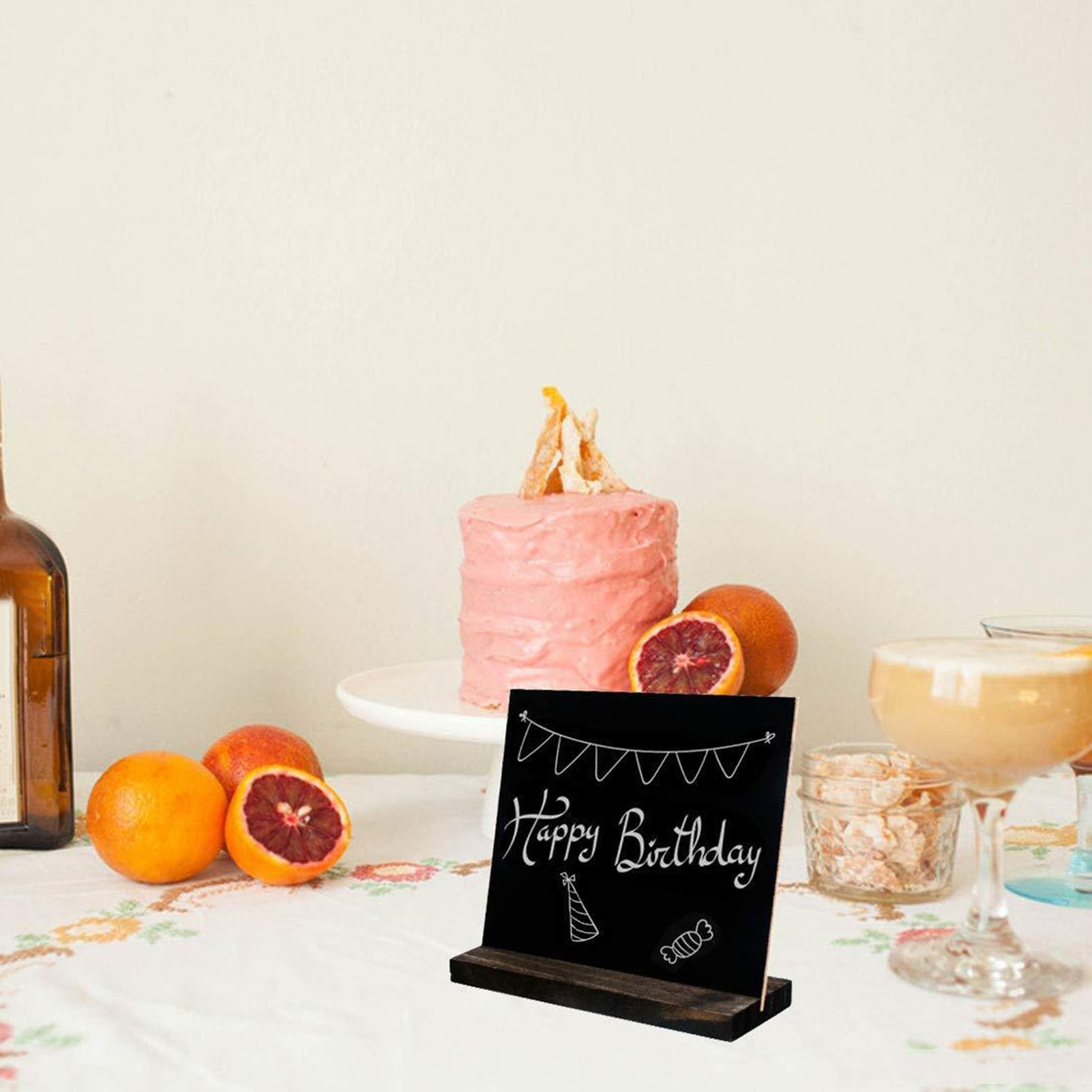 1 Set Chalkboard Signs with Stable Base Mini Chalkboard Signs with Stand Wooden Chalkboard Signs Easy Writing Detachable Mini Blackboard for Desktop Wedding Message Board Party Table Number Home Stor