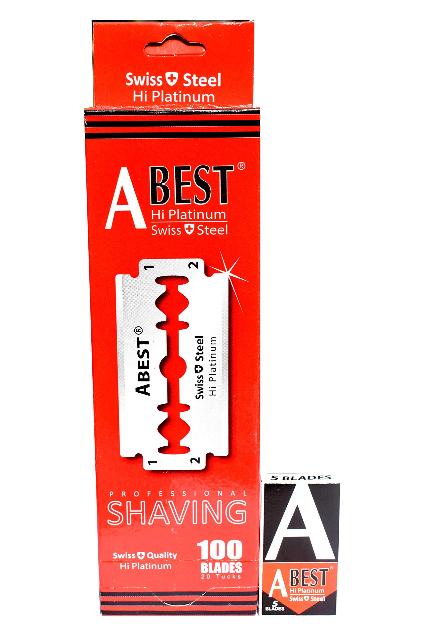 100 ABest Hi Platinum Double Edge Razor Blades For Safety Razor - Men´s Safety Razor Blades For Shaving For Men For A Smooth And Clean Shave (1 Year Supply)