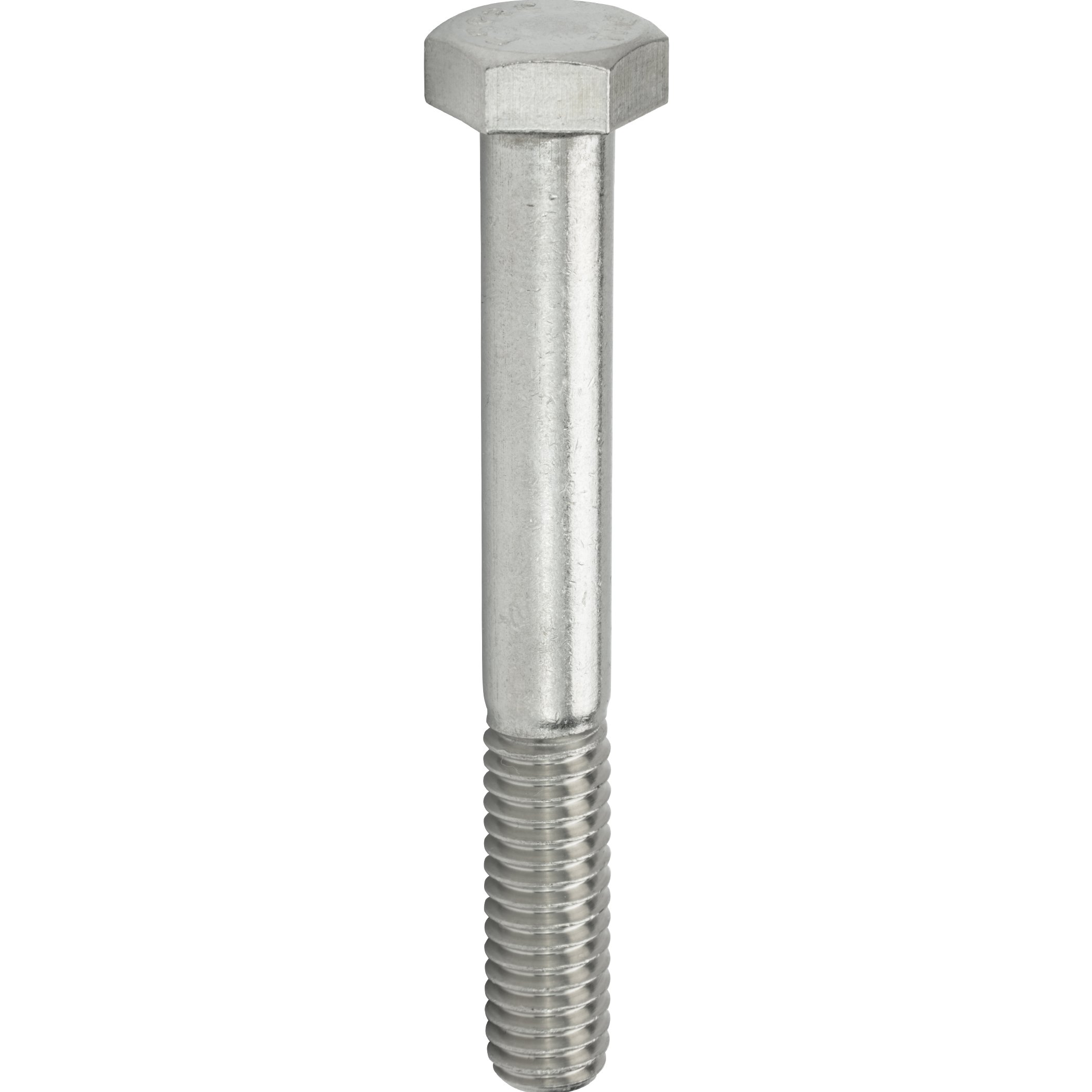 1/4-20 x 6" Hex Head Cap Screw Bolts, External Hex Drive, Stainless Steel 304, Partially Threaded, Stainless Steel, Quantity 10 by Fastenere