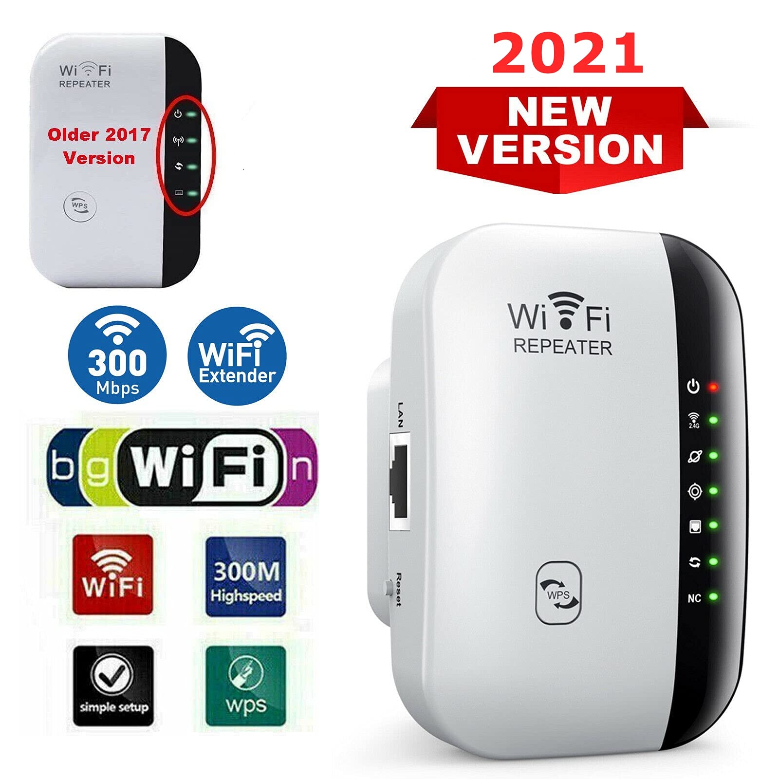 2023 Newest WiFi Extender, WiFi Booster, WiFi Repeater,Covers Up to 2640 Sq.ft and 40 Devices, Internet Booster - with Ethernet Port, Quick Setup, Home Wireless Signal Booster