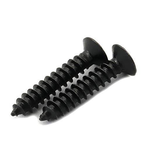 100pcs Self Tapping Screws M1.7 M2 M2.3 M2.6 M3 Laptop Screws Computer Screws Small Philips Pan Head Black Carbon Steel DUO ER (Length : 10mm, Size : M2.3)