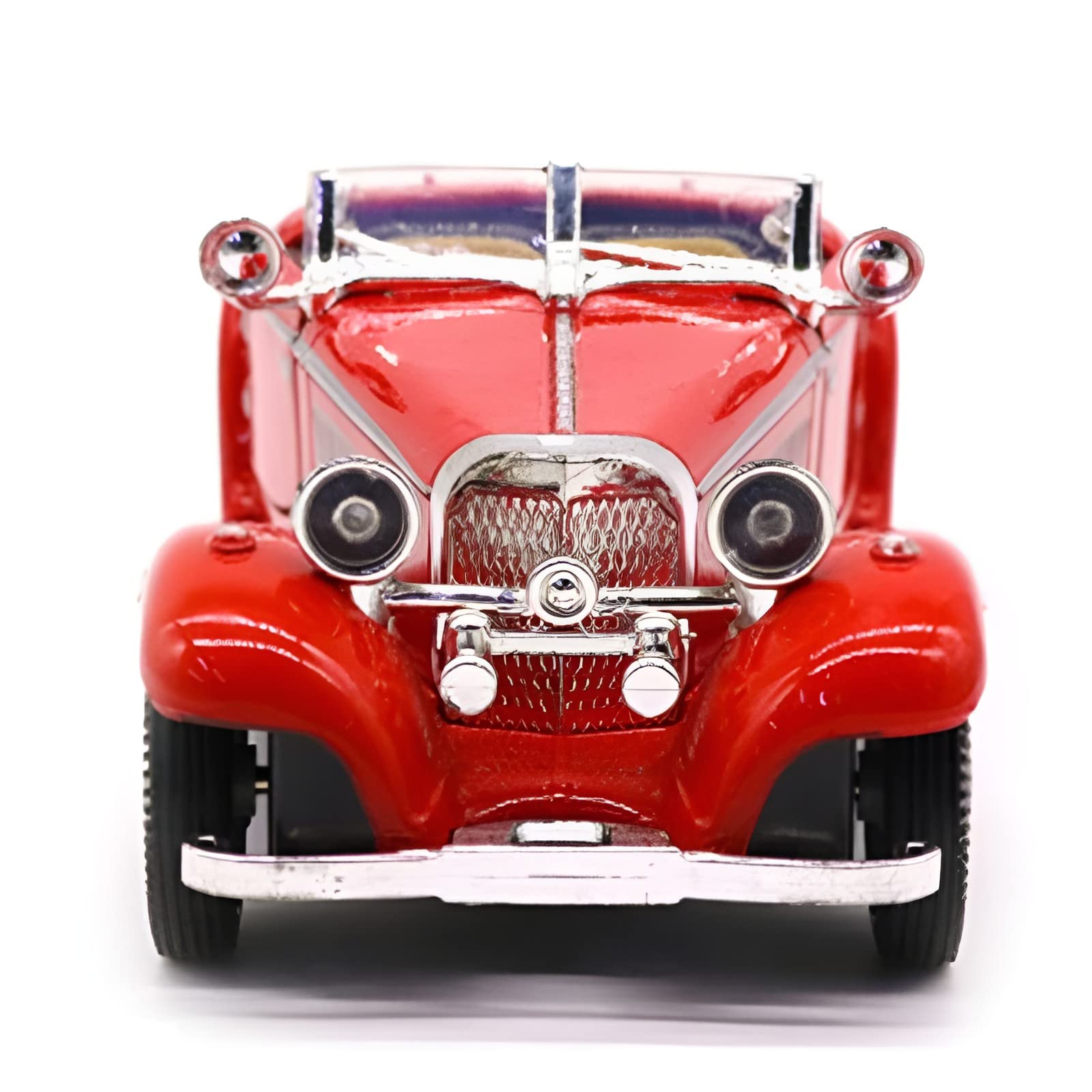 1:28 Scale Pullback Diecast Metal Antique Classic Model Cars Collectible Toy Gifts (Red,Length 6.5in/16.8cm)