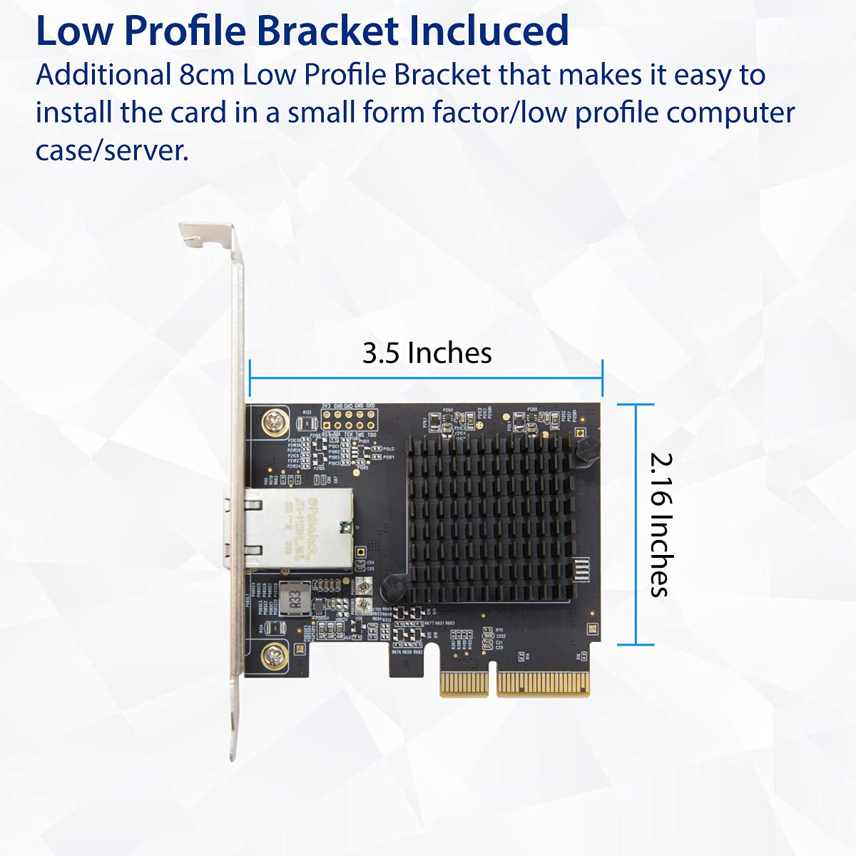 1 Port 10 Gigabit Ethernet Network Card - PCIe x4 10Gb 10GBASE-T NIC AQTION AQC107-10Gbps Ethernet PCI-Express x4 Adapter SD-PEX24055