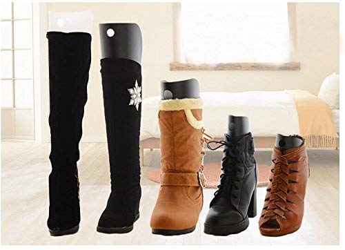 2 Pairs (14inch/36cm H) Practical Plastic Thicken Long Knee High Adult Shoe Support Portable Multifunction Automatic Stand Hanger Shoes Shape Keeper Boot Short Inserts Holder for Men and Women