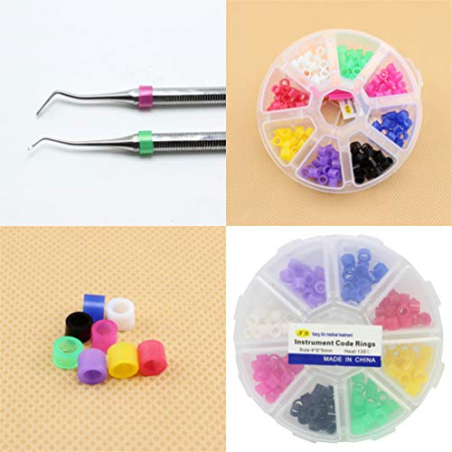 160pcs Medical Instruments Code Rings Silicone Dental Code Rings for Hospital dental implant o rings