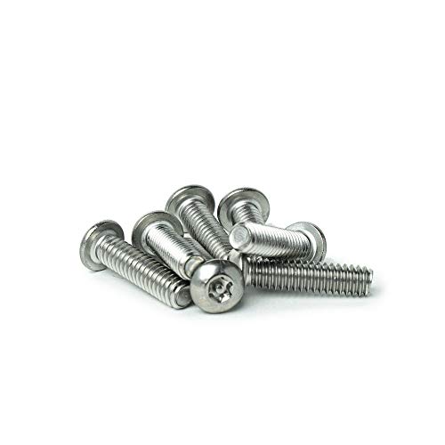 1/4-20 x 2" Button Head Torx Security Machine Screw Bolt, Includes bit, Fully Threaded, 18-8 Stainless Steel Tamper Resistant, Qty 15 by Bridge Fasteners