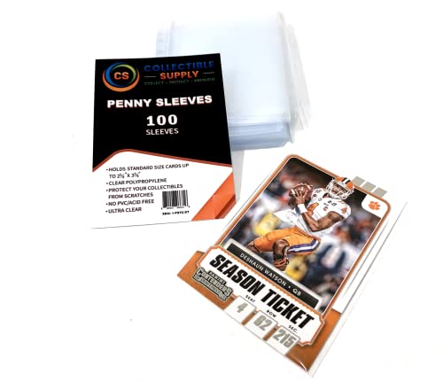 10 Pack Collectible Supply Penny Sleeves 100 Ct. Standard Size (1000 Total Sleeves) Trading Gaming Card Storage & Protection