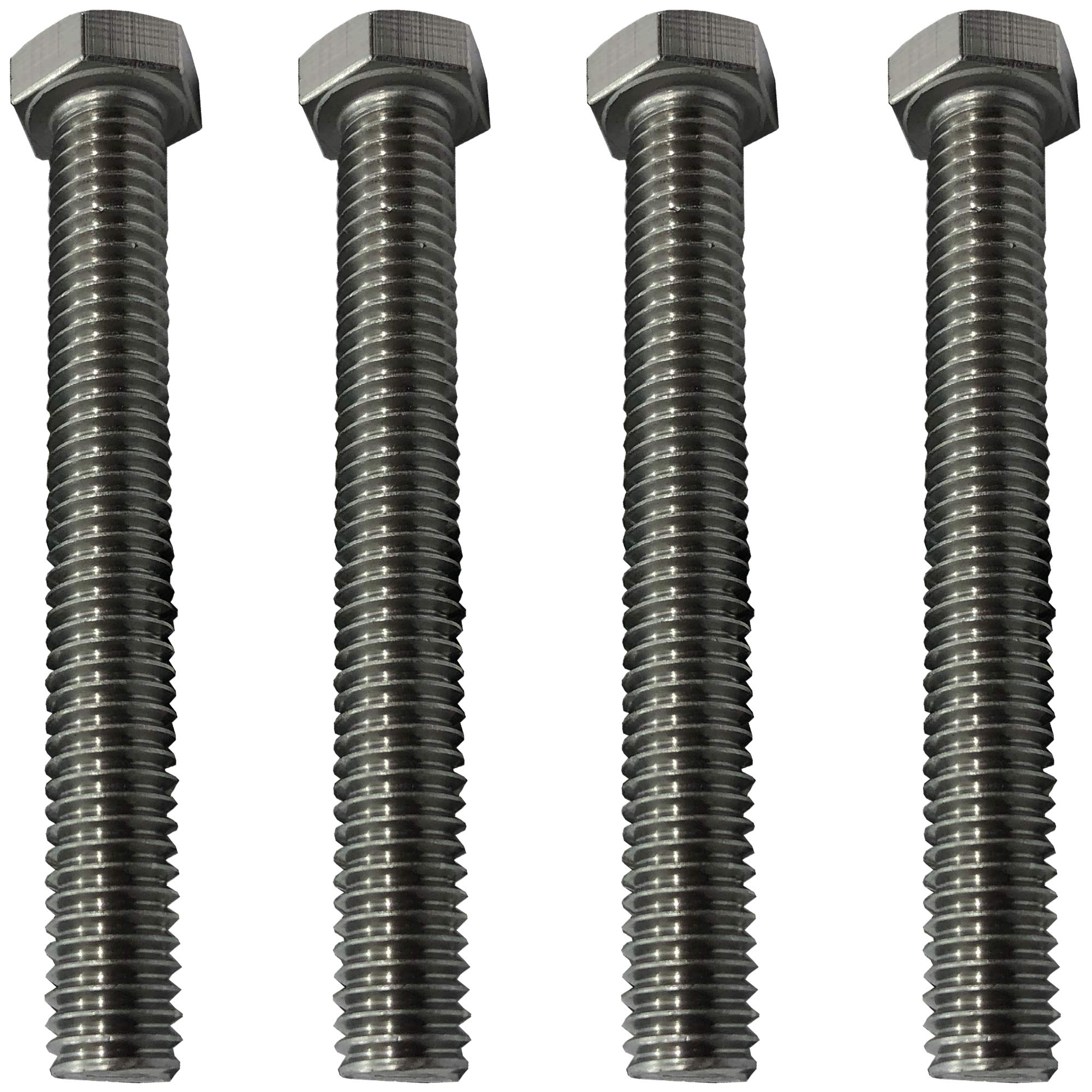 1/4" x 4" - 20. 304-STAINLESS Steel - HEX Head Bolt - 304 Grade. General Purpose - Hurricane Bolt (25)