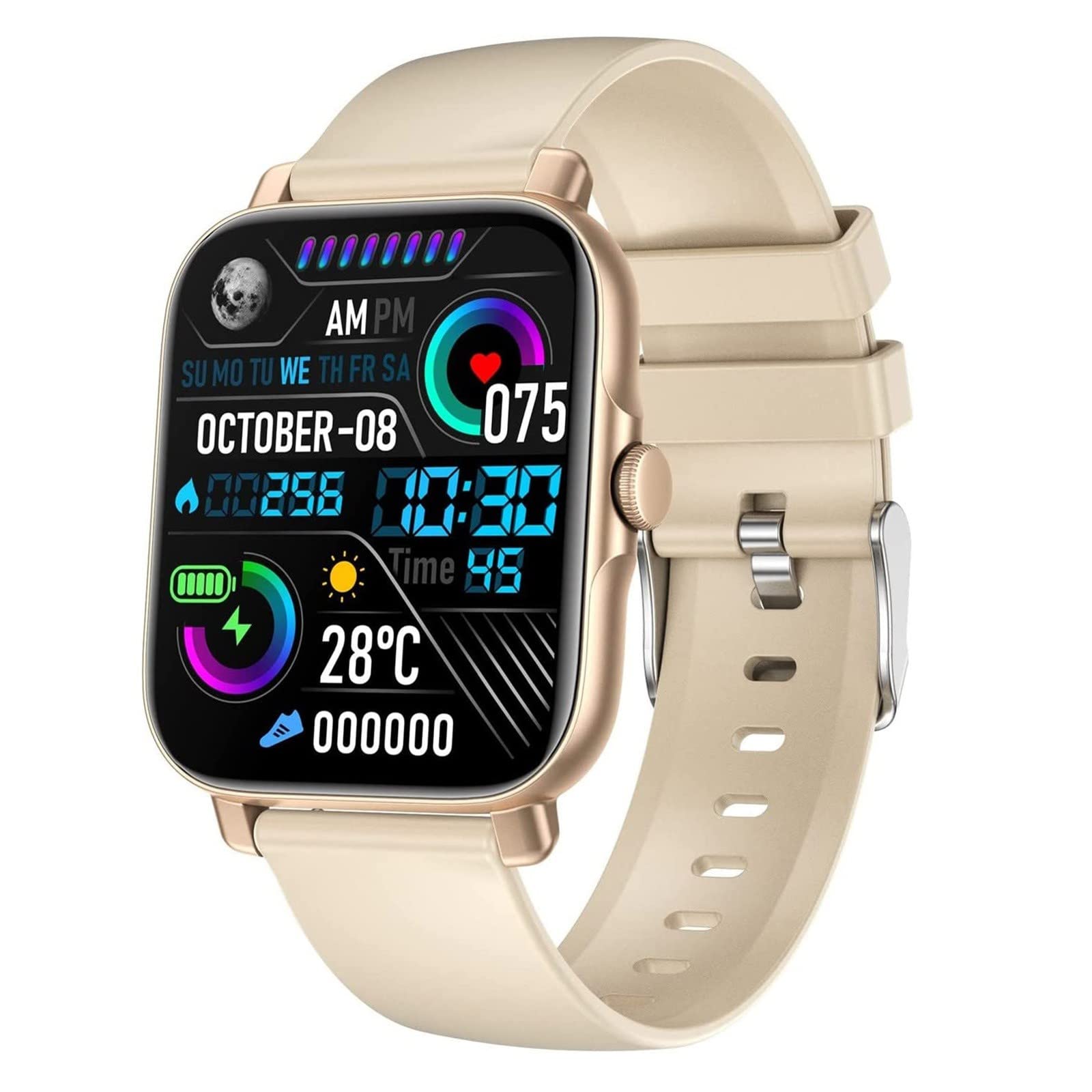 1.69 Inch Smart Watch with Call Function for Android and iOS Phone Waterproof Watch Heart Rate Blood Oxygen Blood Pressure Sleep Monitor Pedometer Unisex