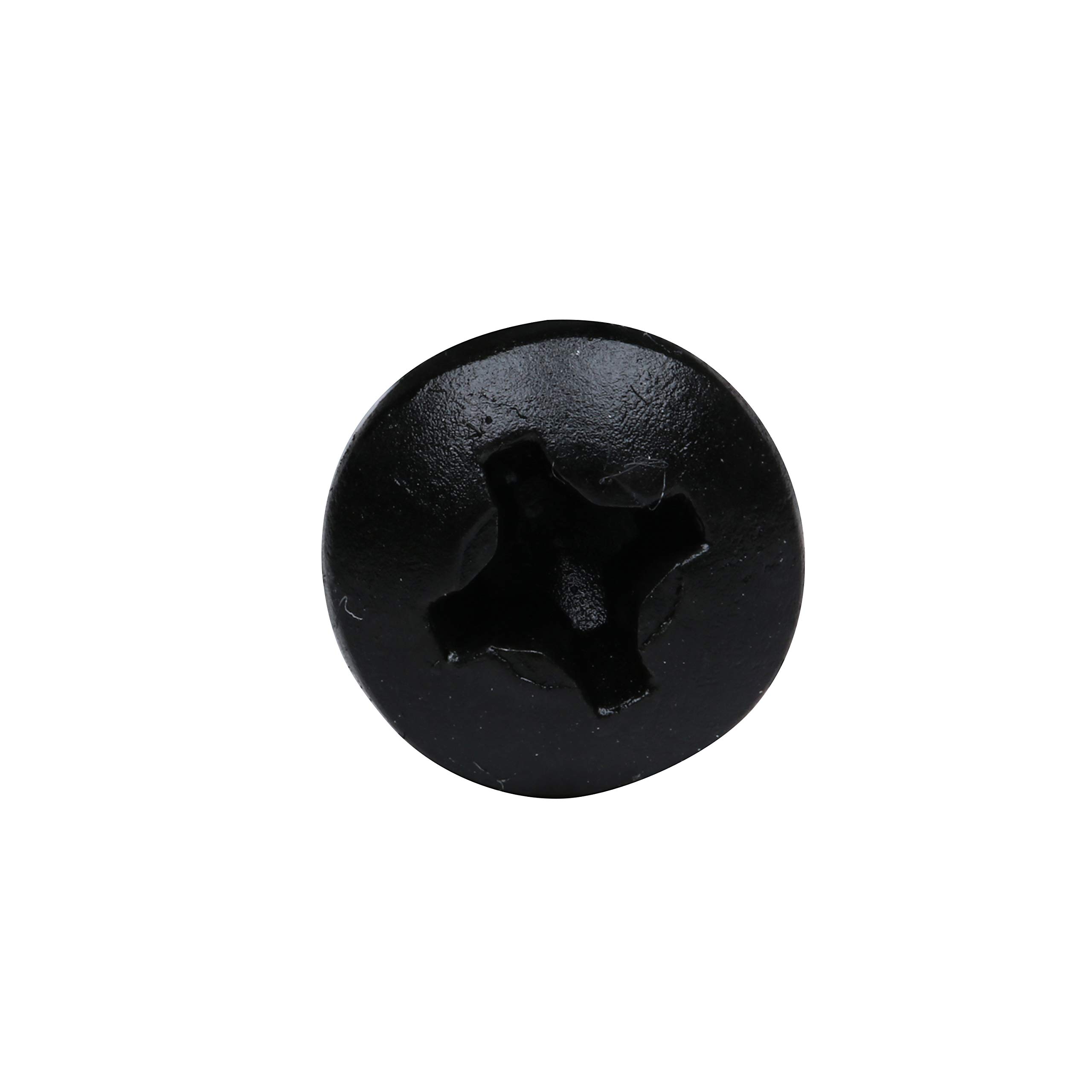 100 Pack Rok Hardware #6 x 3/4" Coarse Deep Thread Pan Head Screws Black Phosphate Wood MDF