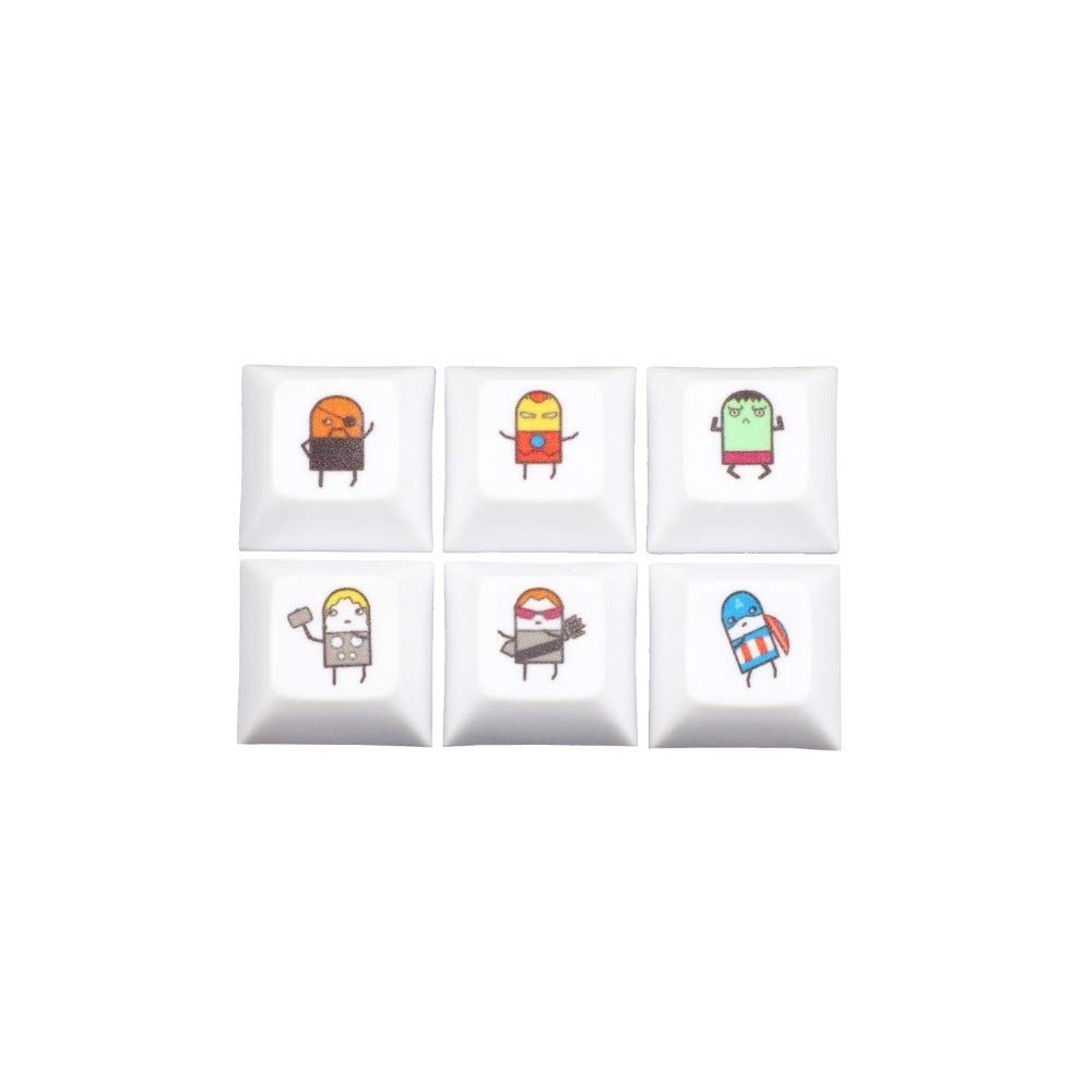 108 Key Mechanical Keyboard Dye Sub White Keycaps Love Animal Cartoon Food for MX Mechanical Gaming Keyboard (Color : Cartoon)
