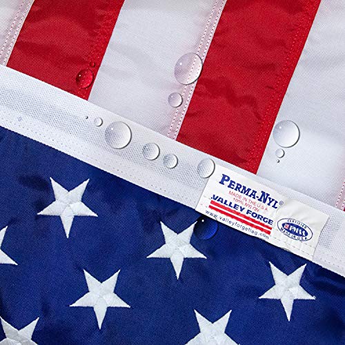 100% Made in the USA - 3'x5' ft β Perma-Nyl Sewn Nylon with Grommets - Sturdy, Durable, and Patriotic - Great For Gardens, Homes, Patios and Cars β By Valley Forge Flag