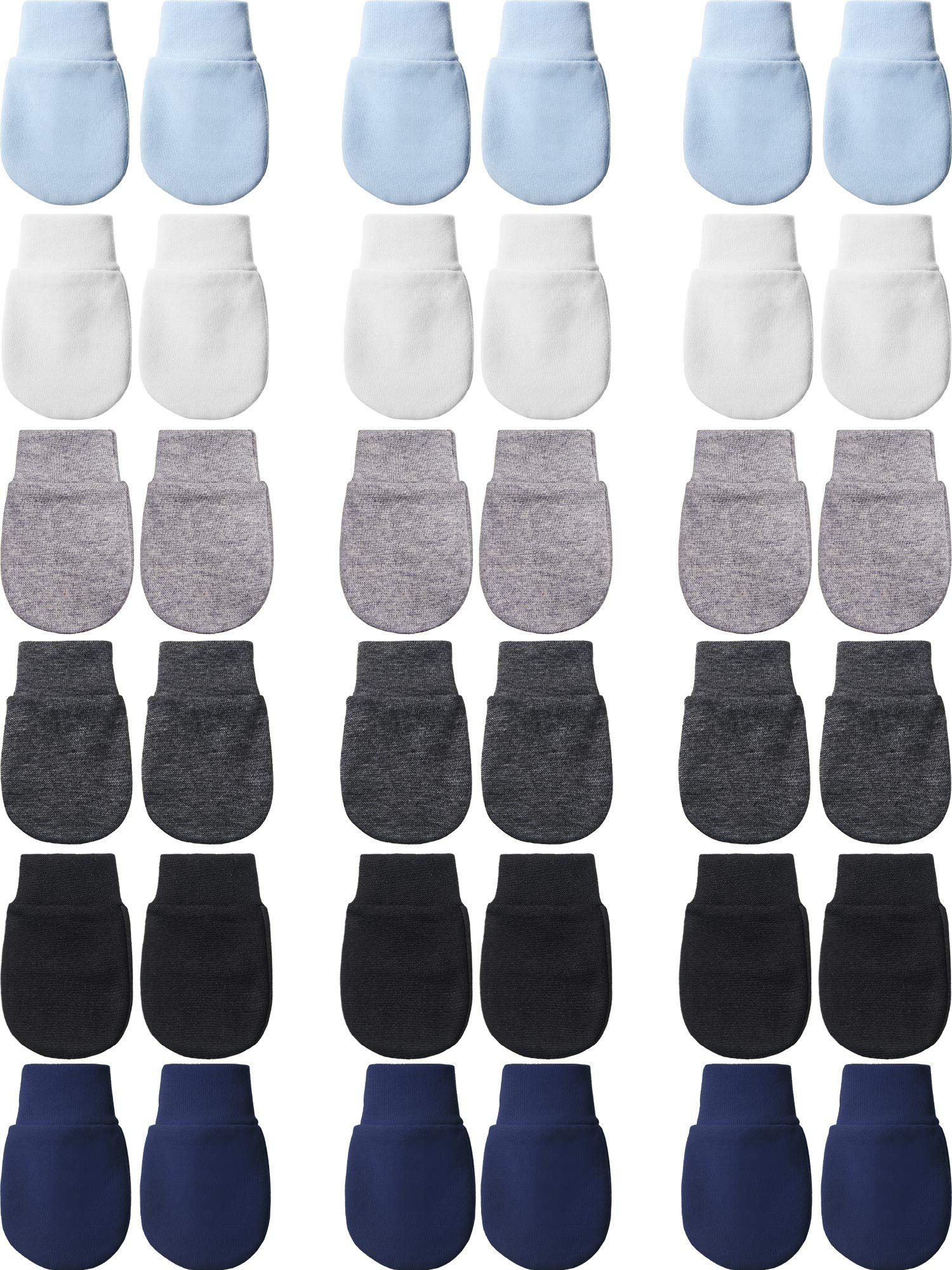 18 Pairs Newborn Baby Mittens Infant Toddler Gloves No Scratch Mittens Gloves for 0-6 Months Baby Boys Girls