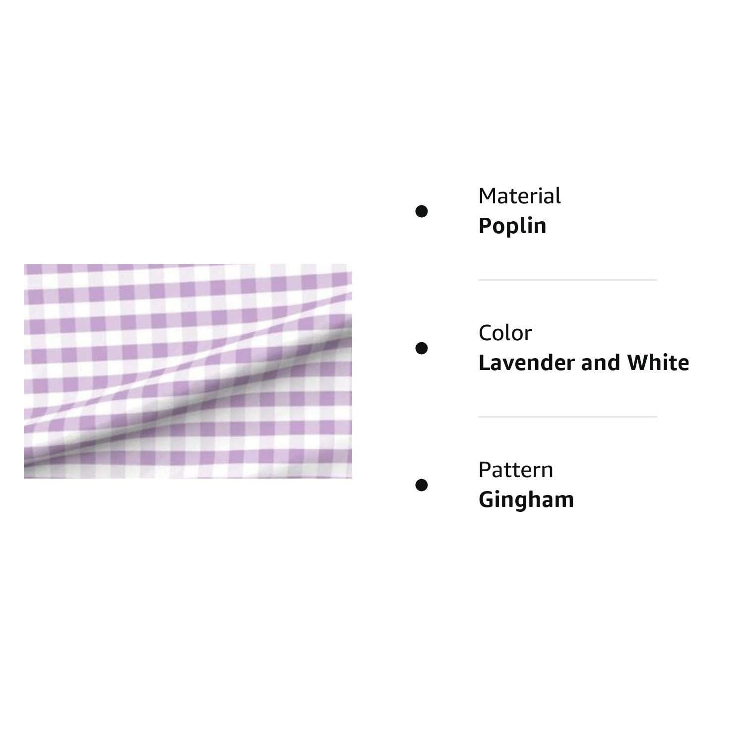 1" Checkered Gingham PolyPoplin Fabric by The Yard - 60 Inch Wide for Sewing, Quilting, Tablecloths, Curtains, Apparel, Crafting, DIY Projects