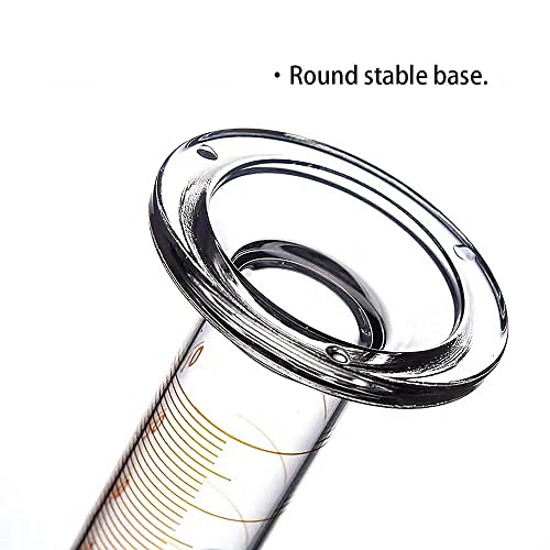 100ml Graduated Cylinder, Measuring Borosilicate Glass, Ideal for Science, School and Home Lab, HUAOU, Pack of 1