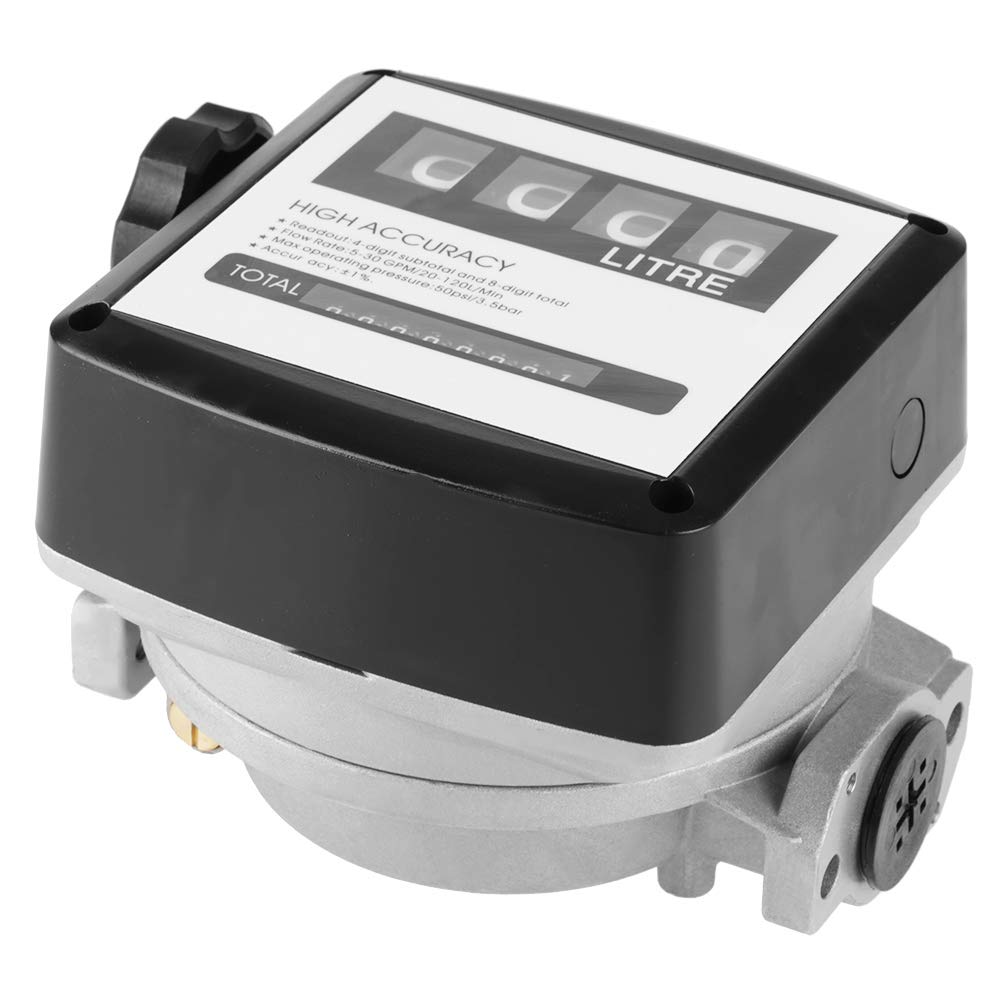 1% High Accuracy 1 Inch 4 Digital Diesel Flow Meter Gas Fuel Oil Flow Meter Counter Gauge
