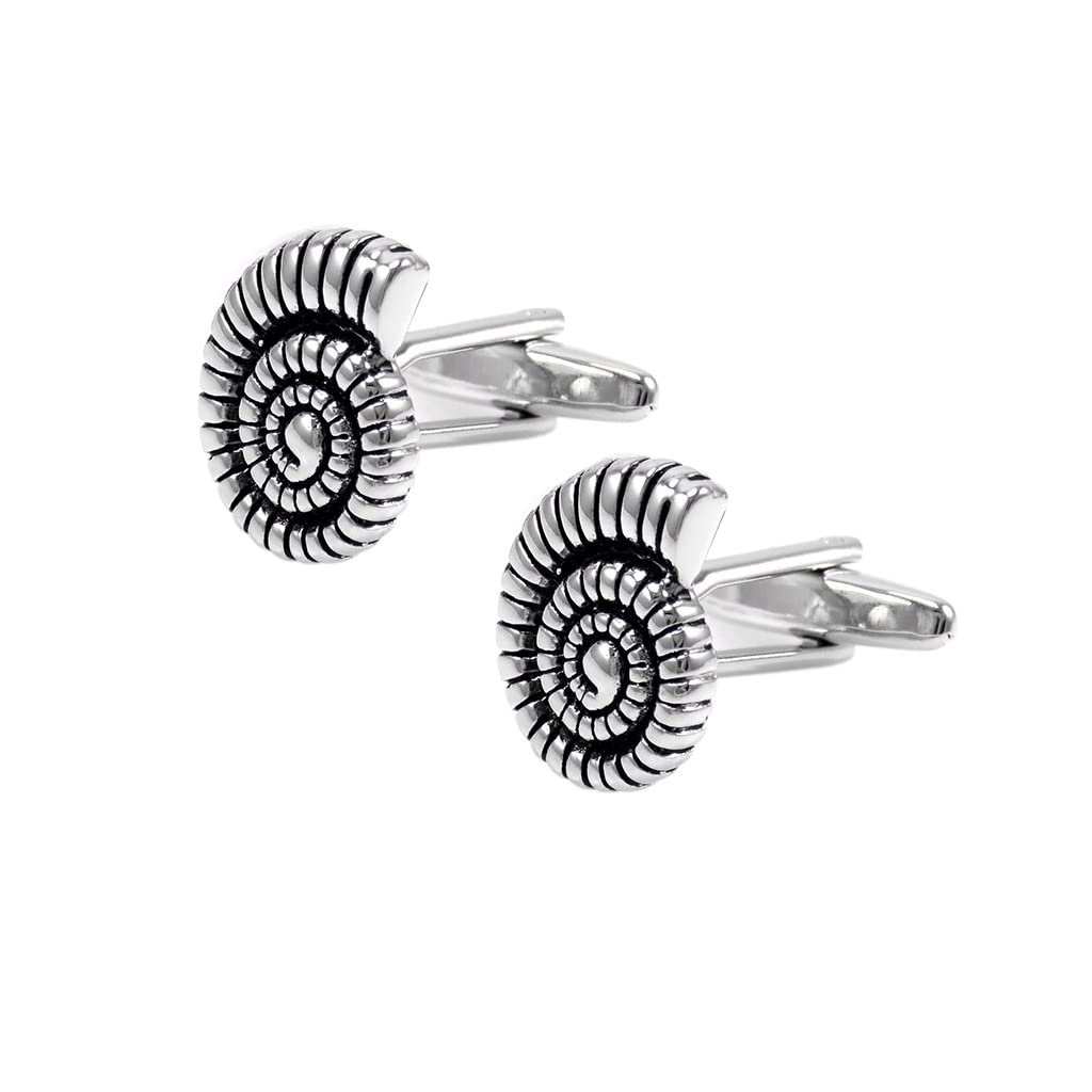 1 Pair Thread Cufflinks Men's French Shirt Sleeve Snailed Cufflinks Business Fancy (Color : A, Size : One Size) (A One Size)