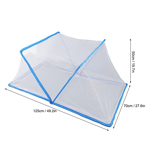 125 x 70 x 50cm Mosquito Net for Baby Mosquito Tent, Mosquito Net Tent Easy to Store Transparent Portable to Your Room (Blue)