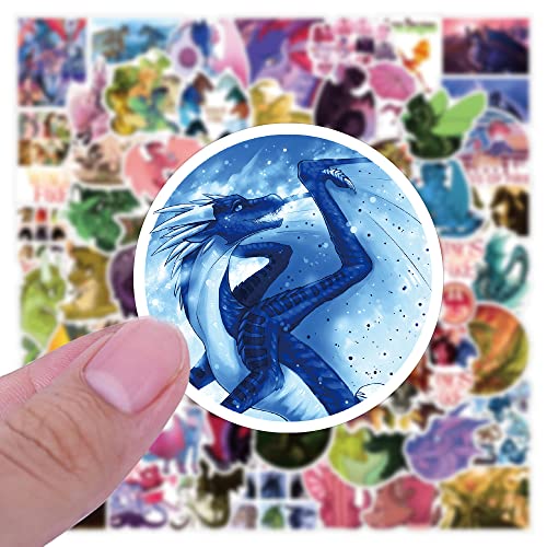 100 Pack Wings of Fire Stickers for Water Bottle,Cute Cartoon Vinyl Waterproof Sticker for Laptop,Skateboard,Phone Case,Car Decals Gifts for Kids Teens Adults for Party Favors Supplies Decor