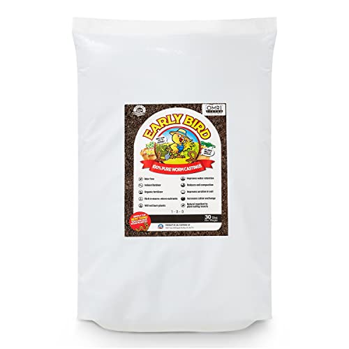 100% Pure Worm Castings Rich in Micro Nutrients - Odor Free Organic Plant Fertilizer for Indoor/Outdoor Use - Helps Reduce Soil Compaction, Improve Soil Aeration, Increase Water Retention, and More