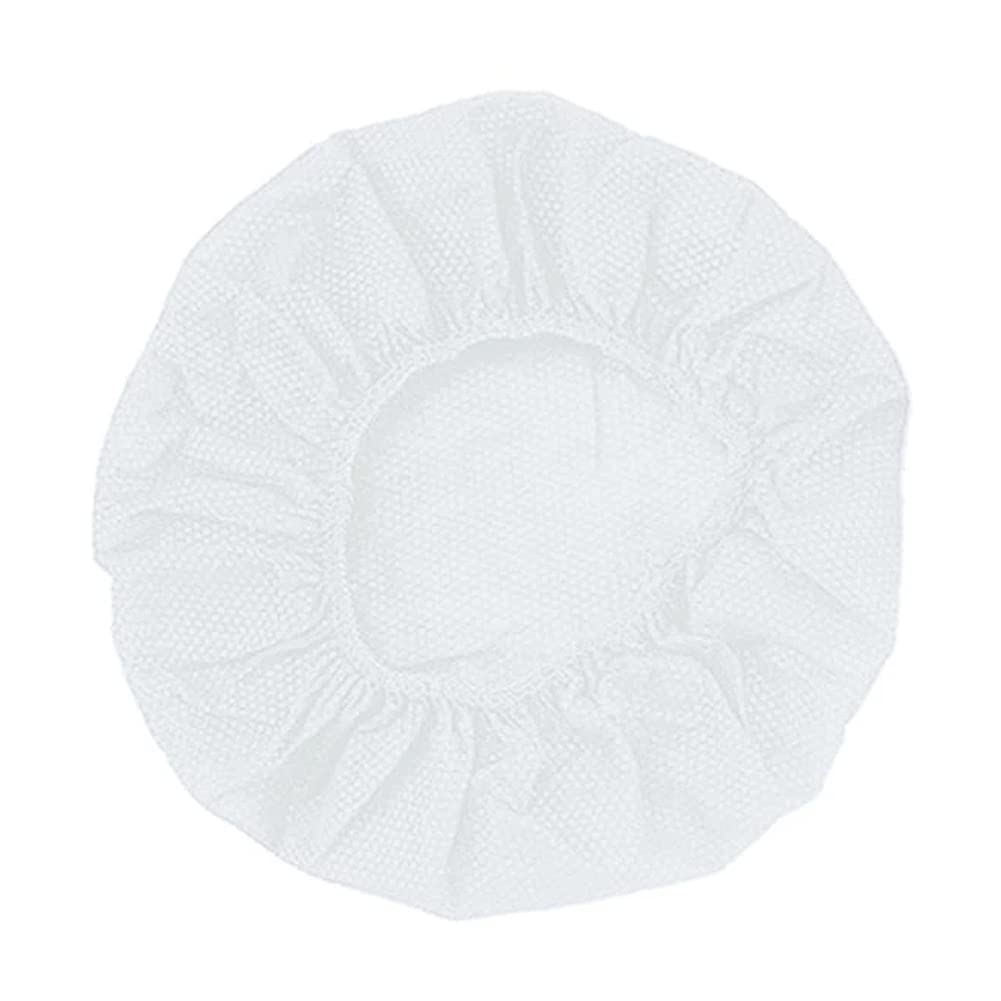 100Pcs White Non-Woven Sanitary Headphone Ear Cover, Disposable Super Stretch Covers Washable, for Most On Ear Headphones with 6~8.5cm Earpads (M - 9cm)