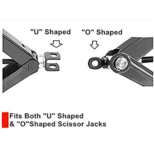 1/2" Scissor Jack Adapter Drill Adapter for Use with 1/2 Inch Drive/Impact Drills/Ratchet or Standard Drive Sockets or 13/16 Inch Lug Wrench/Tire Iron Make Your Scissor Jacks Lifting Easier (1)