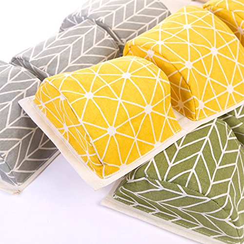 3Pcs Wall Hanging Storage Bag, Creatiee Waterproof Over The Door Closet Organizer Linen Farbric Hanging Pocket Organizer with 3 Remote-Sized Width Pockets for Bedroom