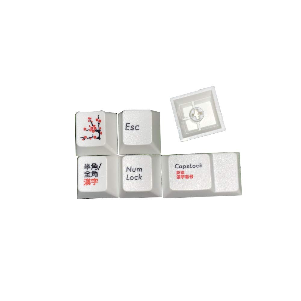 104 Keys Sakura Japanese Cherry Profile PBT Keycaps Top Printed Dye Sublimation Switch ANSI Layout for Cherry RGB MX Mechanical Keyboard Gaming Replace