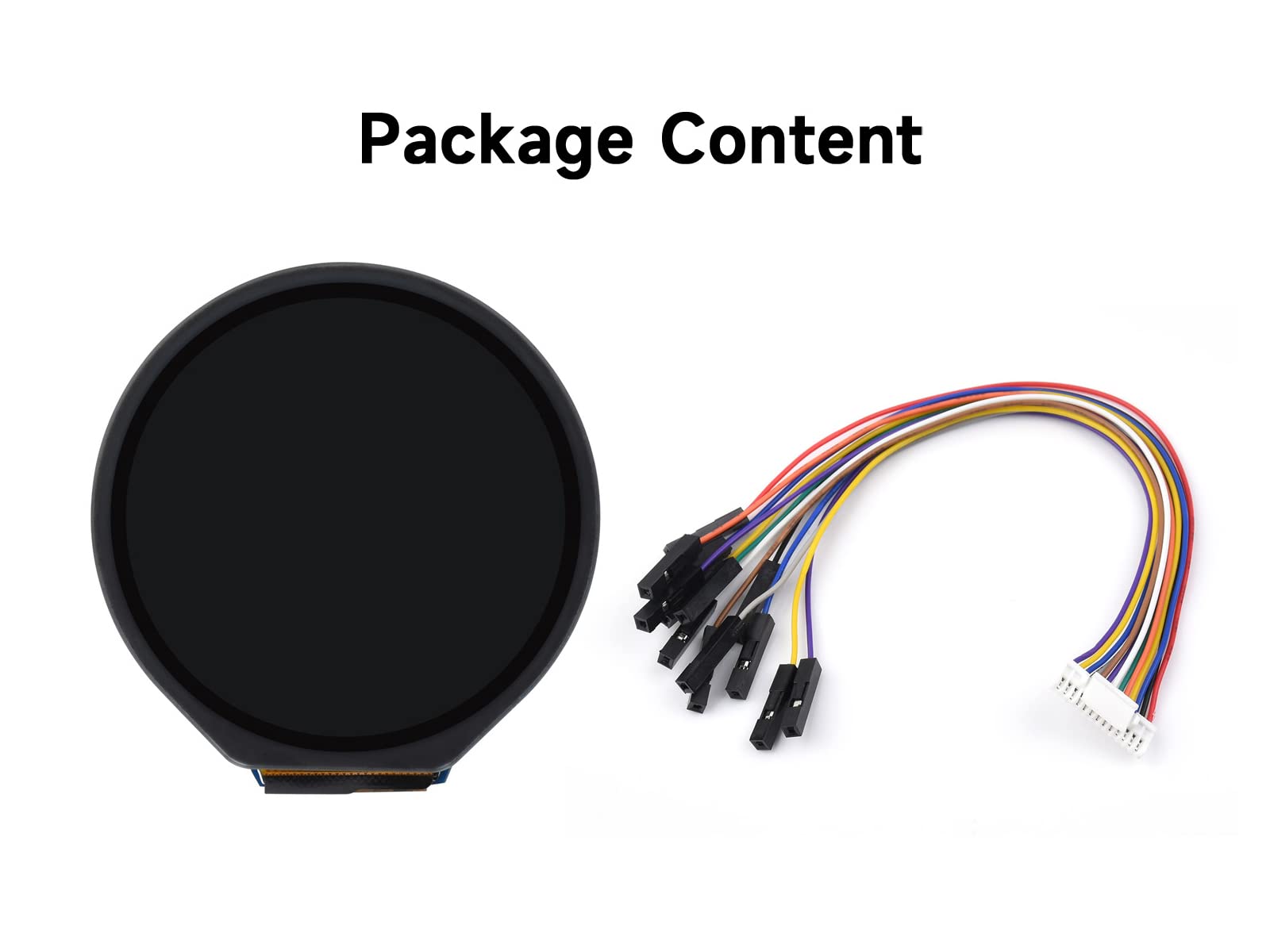 1.28inch Touch LCD Display Module, 240×240 Resolution Round LCD IPS Screen, 65K Colors Display, 4-Wire SPI and I2C Communication, Support Raspberry Pi/Raspberry Pi Pico/Arduino/STM32