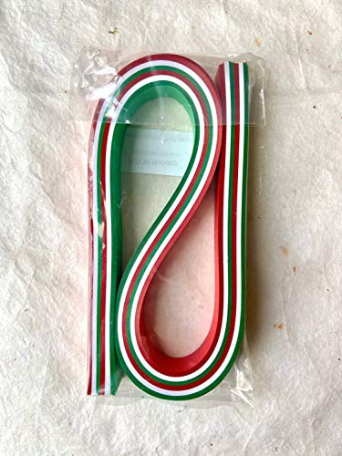 1" Red, Green, White Holiday~ Paper Strips for German, Froebel, Moravian Stars & Weaving