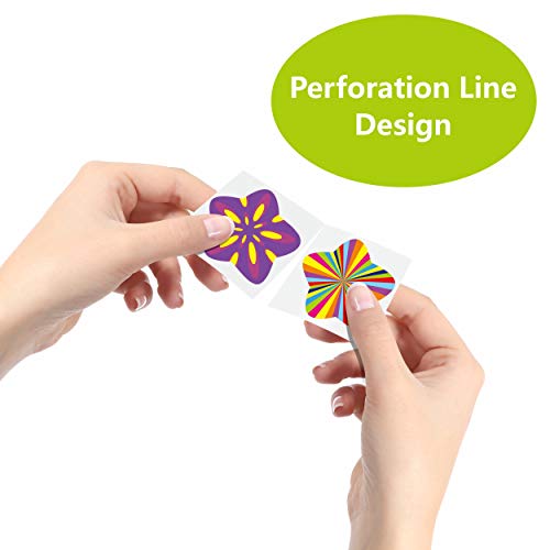 1000 Pcs Teacher Reward Encouragement Motivational Sticker Mega Pack 40 Designs in 5 Themes with Perforation Line (Each Measures 1.5” in Diameter)