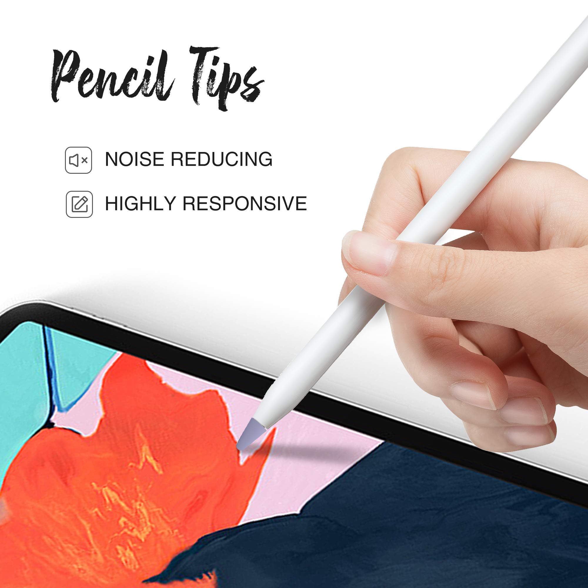 2 Pack Cute Case for Apple Pencil 1st Gen for Apple Pencil Accessories Cover , Soft Silicone Sleeve Cover Accessories Compatible for iPad Pro 9.7"/10.5"/12.9" (Pink & Purple)