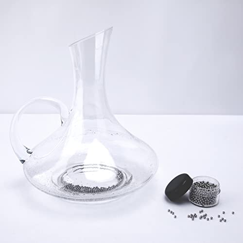 1000 PCS Decanter Cleaning Beads, 304 Stainless Steel Cleaning Balls for Glassware, Reusable Cleaning Beads for Wine Decanters Water Bottle Carafe and Vase