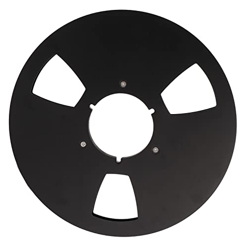 1/4 10 Inch Empty Tape Reel, Bend Resistant Recording Tape Reel Durable Empty Disc Opening Machine Parts Reel Tape (Black)