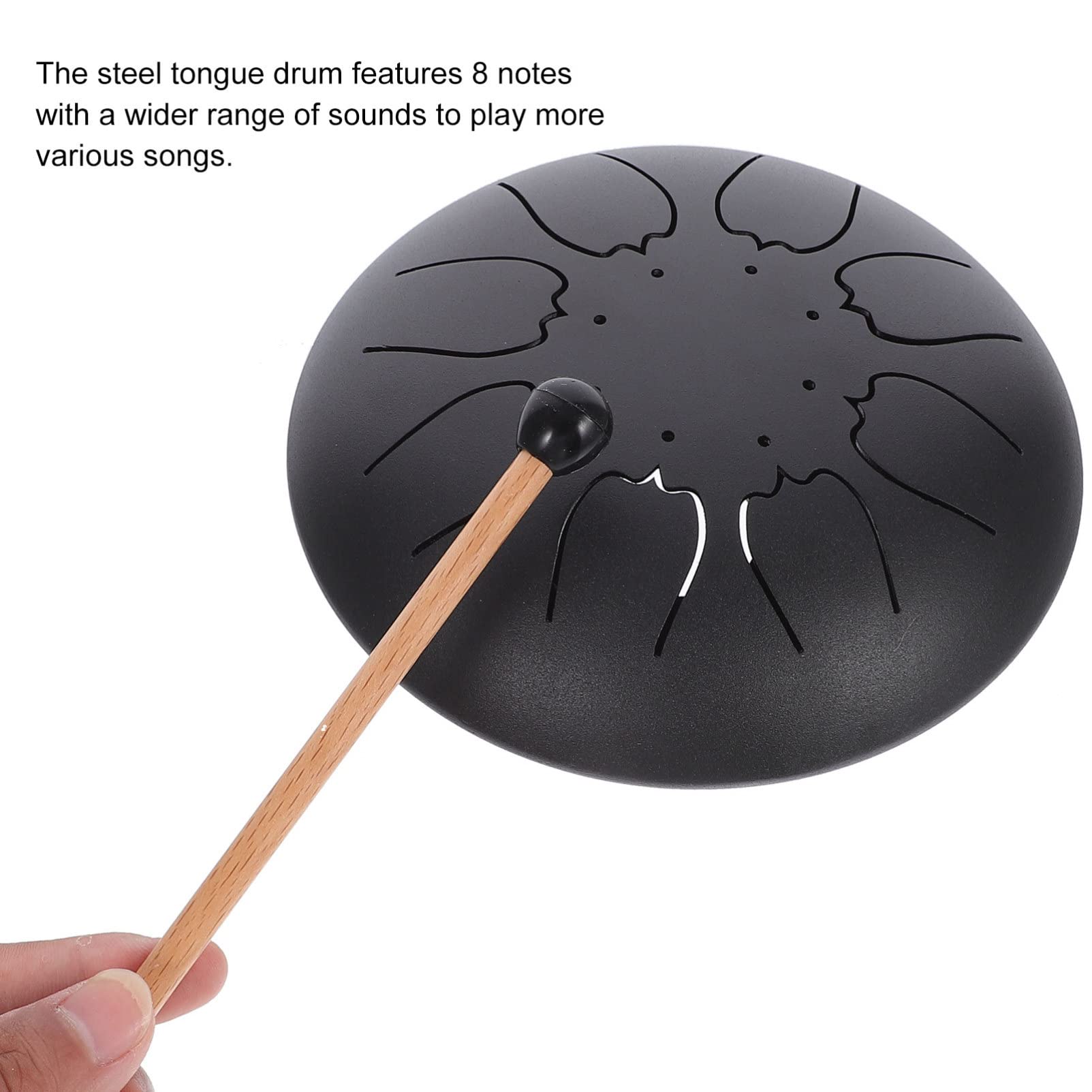 1 Set Steel Tongue Drum Ethereal Drum Yoga Rubber Percussion Stick