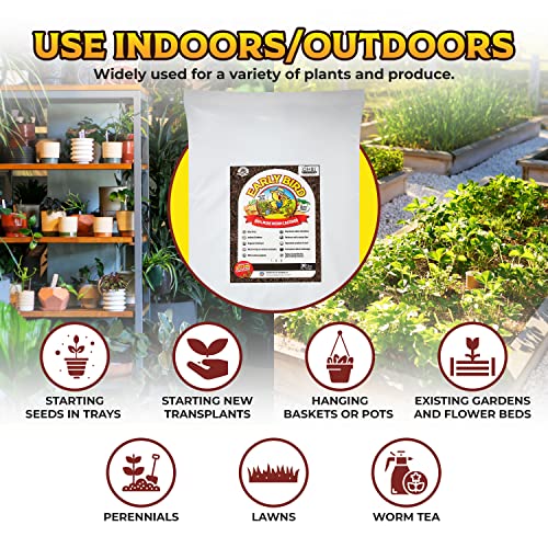 100% Pure Worm Castings Rich in Micro Nutrients - Odor Free Organic Plant Fertilizer for Indoor/Outdoor Use - Helps Reduce Soil Compaction, Improve Soil Aeration, Increase Water Retention, and More